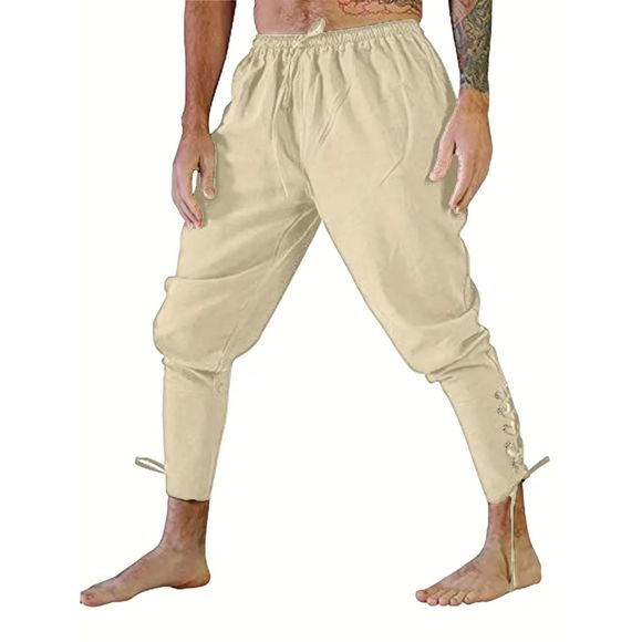 Pants | Medieval Renaissance Lace Up Loose Trousers Pants Pirate ...